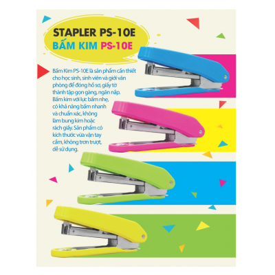 Máy Bấm Kim 10 PLUS PS-10E (túi) - Nhà phân phối Kim Lợi